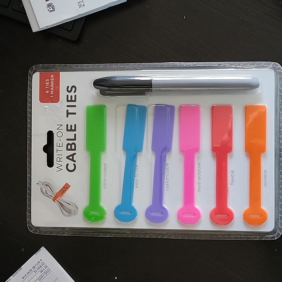 Other | 6 Writeon Cable Ties | Poshmark